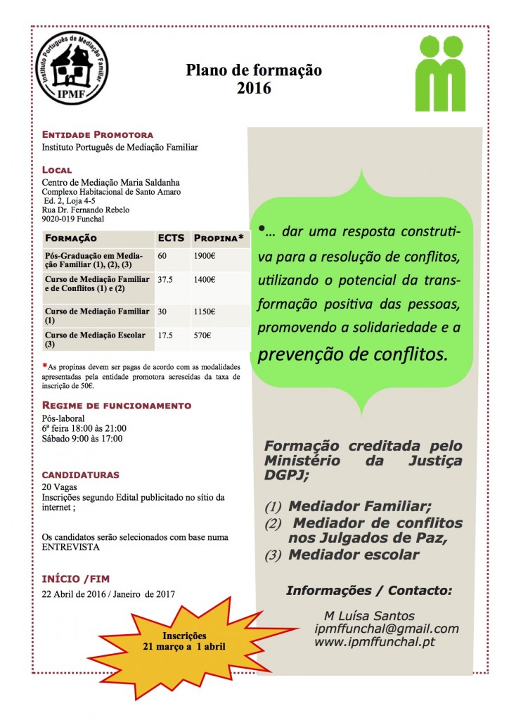 CARTAZ_Cursos - IPMF Funchal